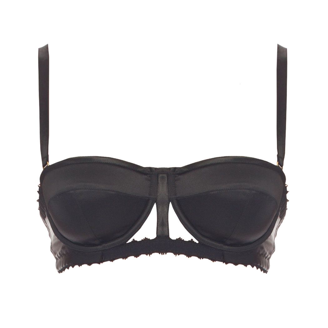 Silk bustier with front opening Nichole de Carle Catwalk