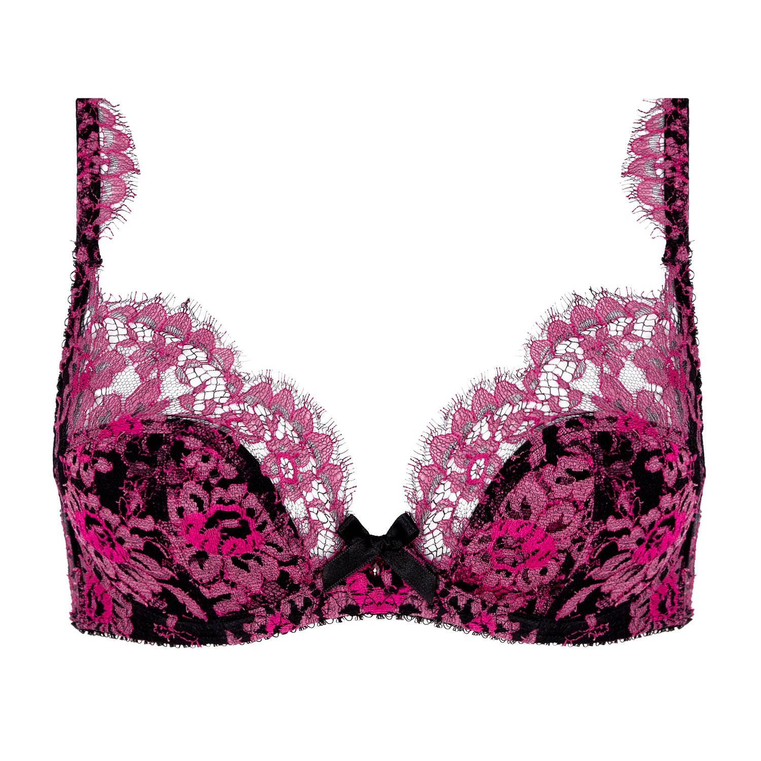Agent Provocateur 3 pieces lingerie set Carline Hot Pink/Black