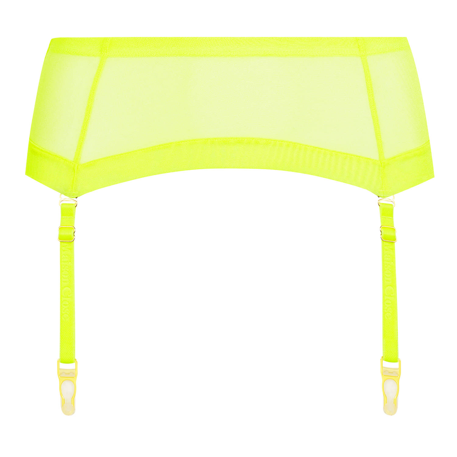 Maison Close 4 pieces lingerie set Corps à Corps Néon Jaune Fluo
