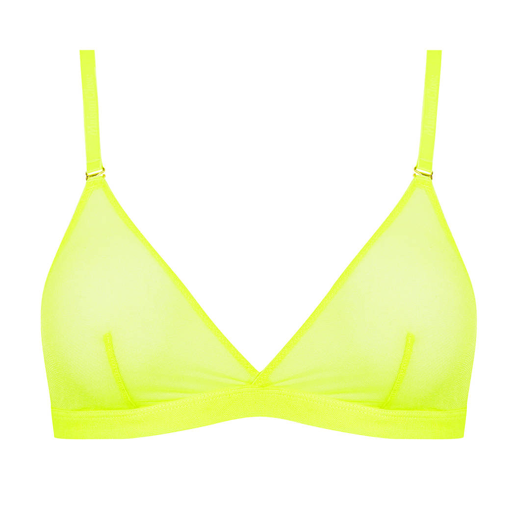 Maison Close 4 pieces lingerie set Corps à Corps Néon Jaune Fluo