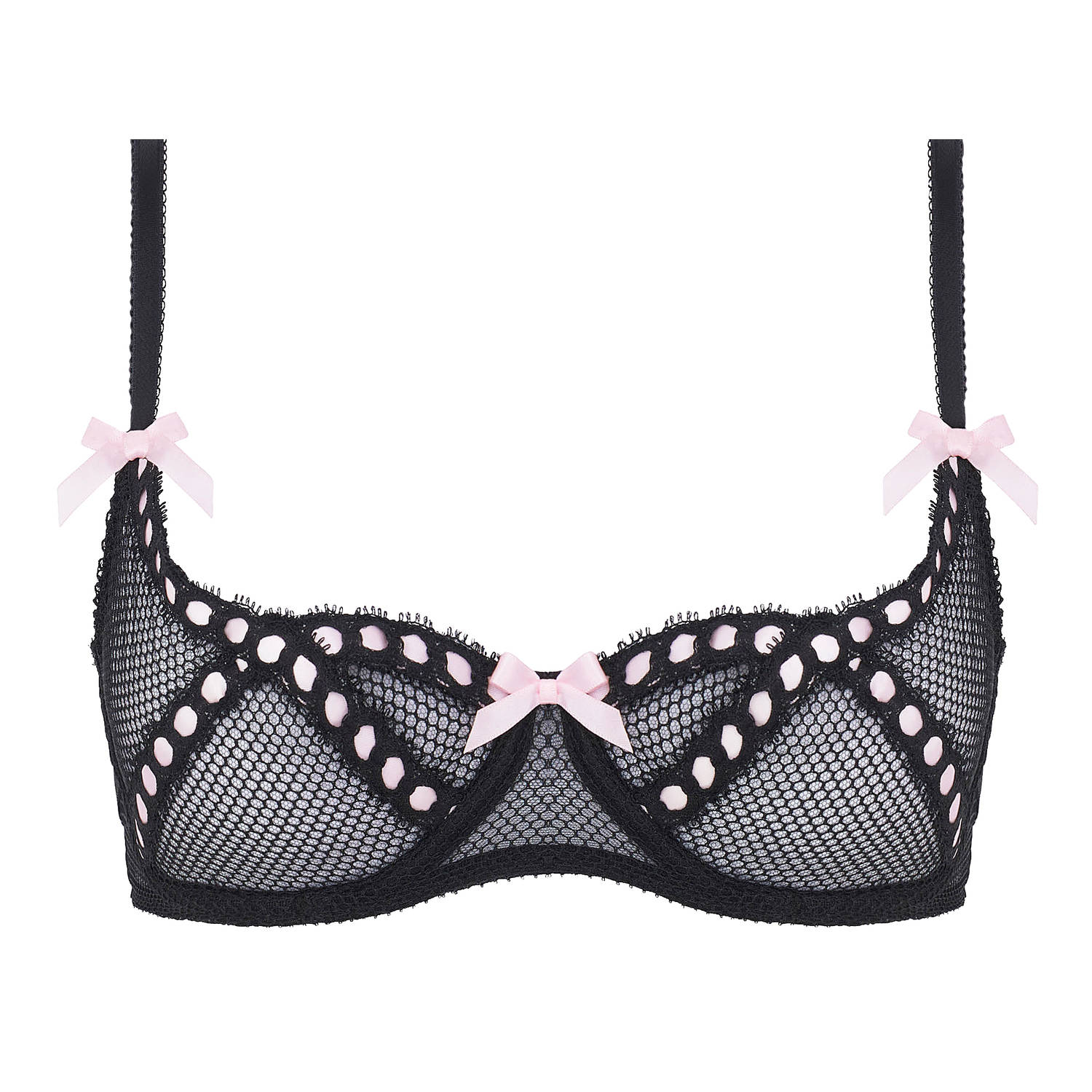 Fishnet balconette bra Agent Provocateur Rozey