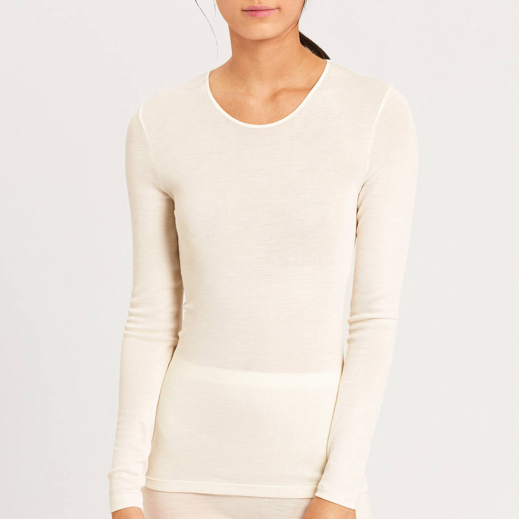 Wool and silk long-sleeved tank Hanro Woolen silk