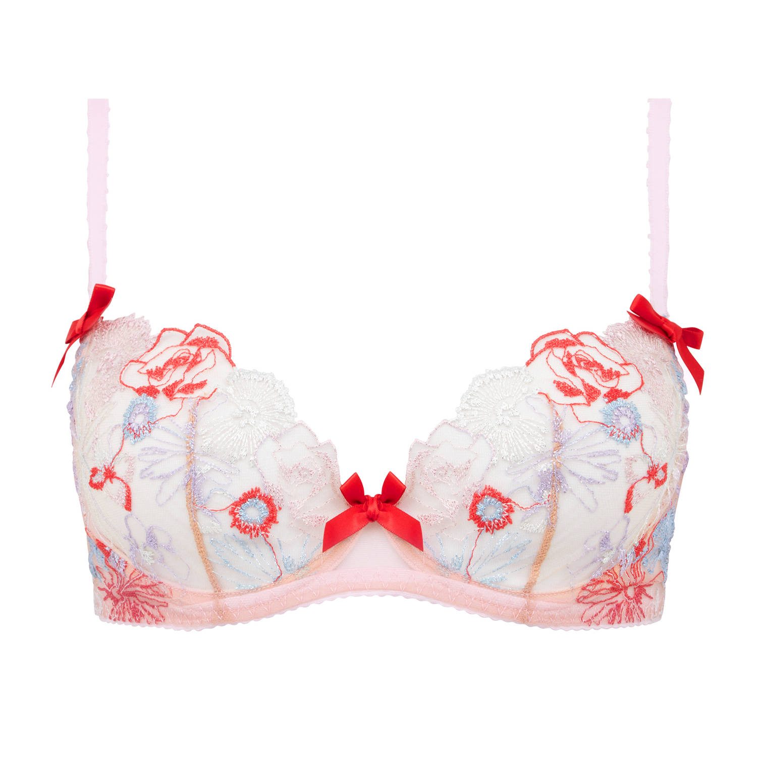 Agent Provocateur ensemble lingerie 3 pièces Zuri Red/Blue/Sand