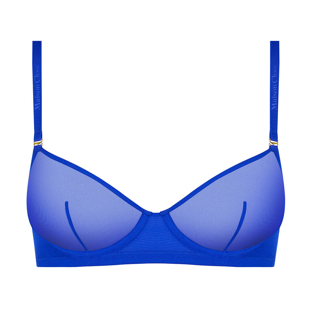 With removable straps demi-cup bra Maison Close Corps à Corps Néon