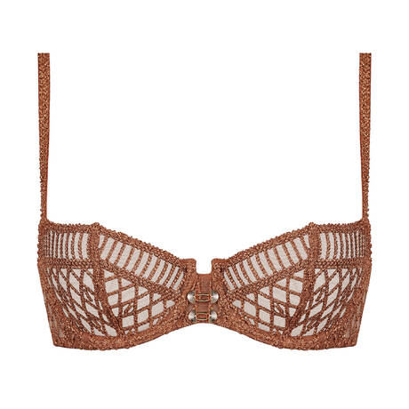 Aubade 3 pieces lingerie set Stardust Dream Amber Gold