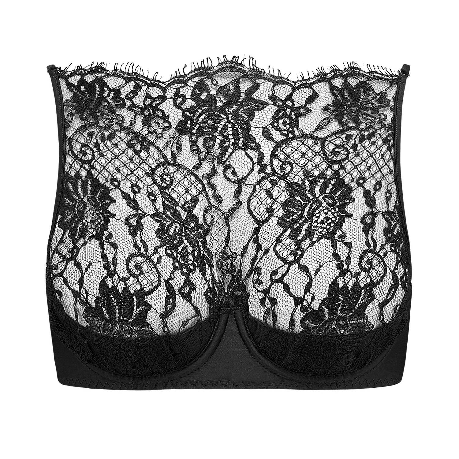 Coco de Mer 3 pieces lingerie set Hera Black