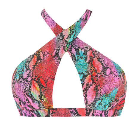 Luli Fama 3 pieces swimwear set Electric skin Multicolor
