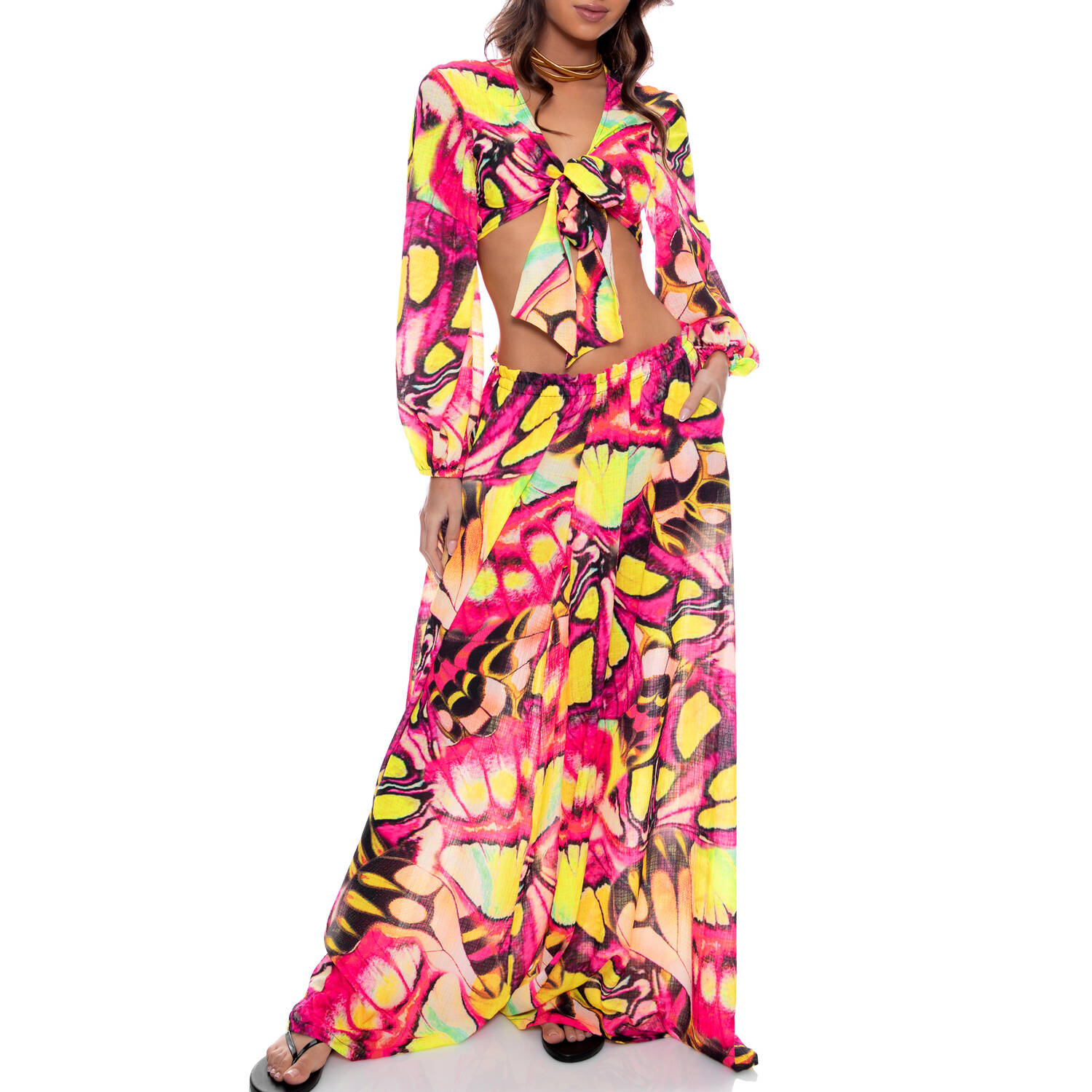 Beach crop top Luli Fama Flutter