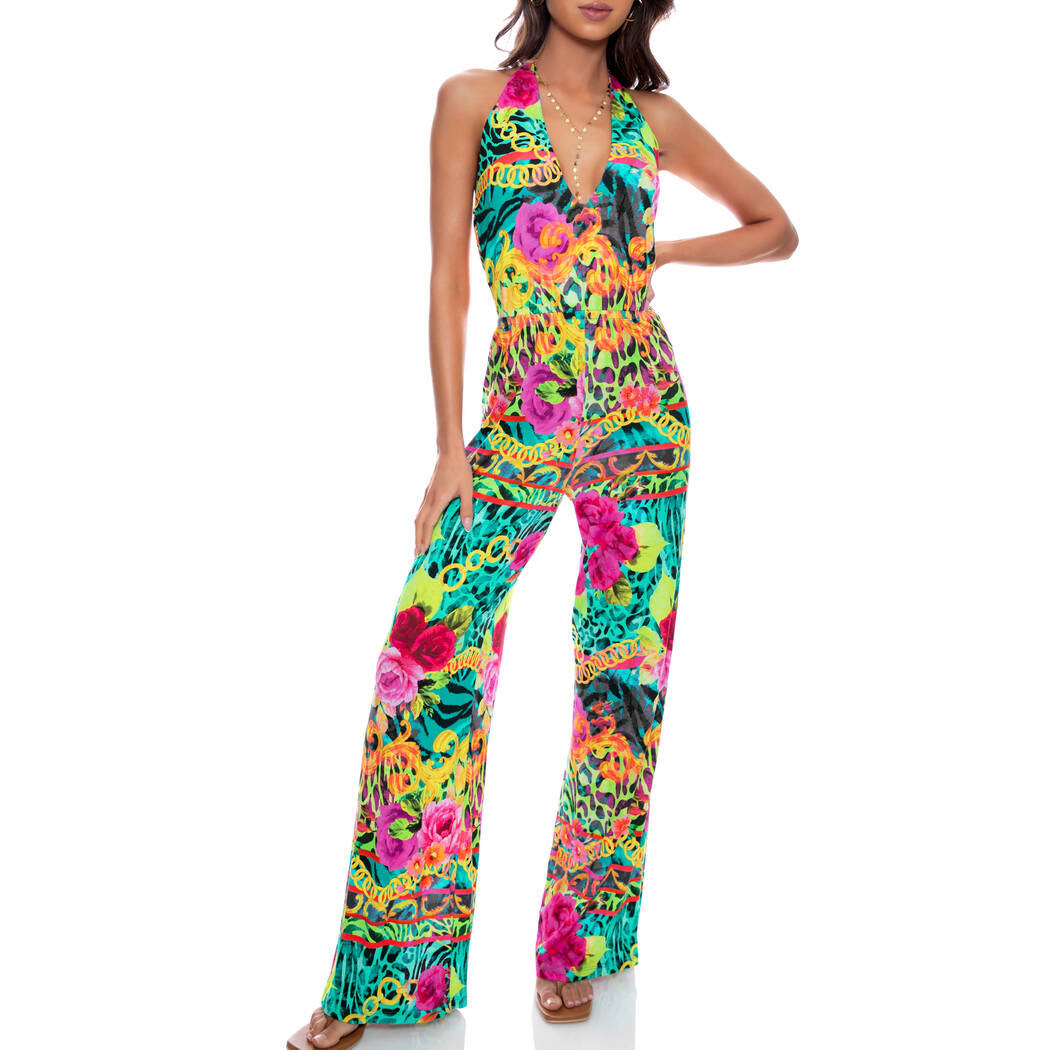 Beach jumpsuit Luli Fama Wild Blooms