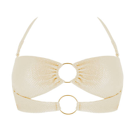 Luli Fama 2 pieces swimwear set Luminous Gold