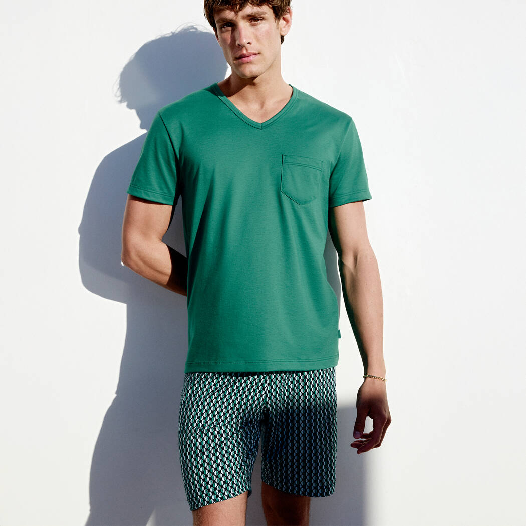 Cotton men's short pajamas Calida Relax Imprint
