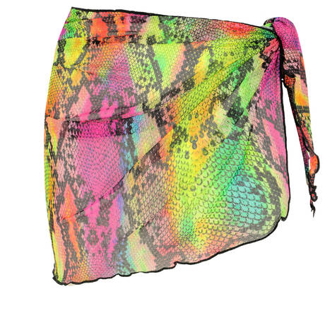 Luli Fama 3 pieces swimwear set Electric Skin Multi Néon