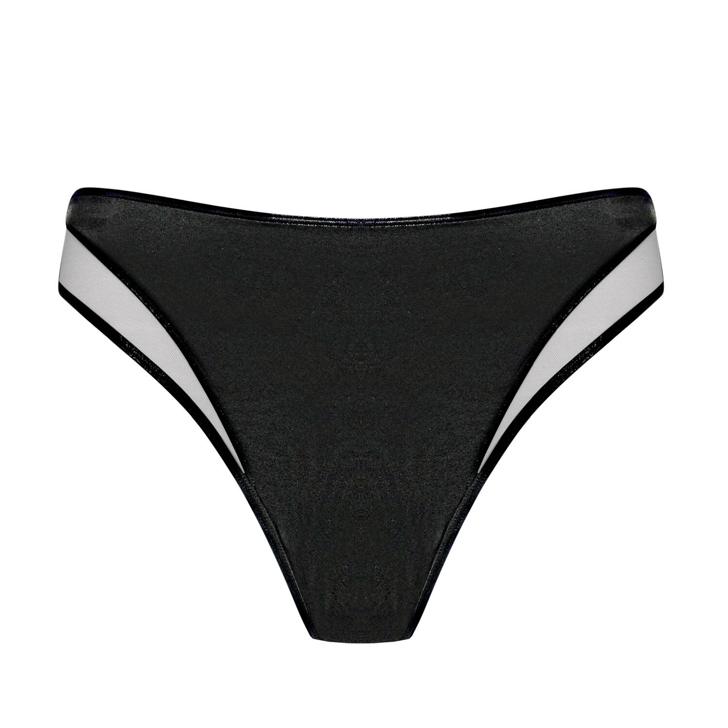 High-waisted thong bikini bottom Maison Close Minuit