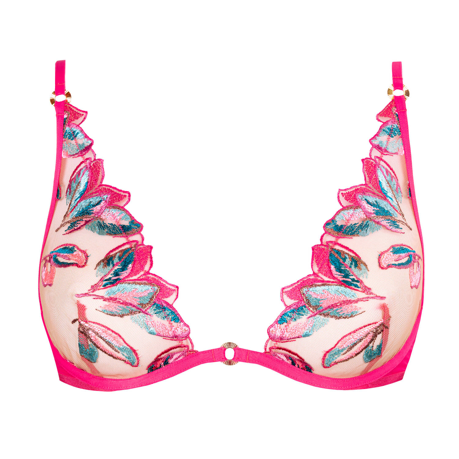 Atelier Amour 3 pieces lingerie set Oiseau de Paradis Cherry