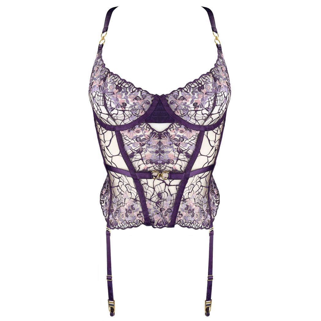 Bordelle 3 pieces lingerie set Améla Deep Purple