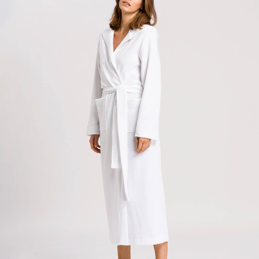 Long dressing gown with hood Hanro Robe Sélection