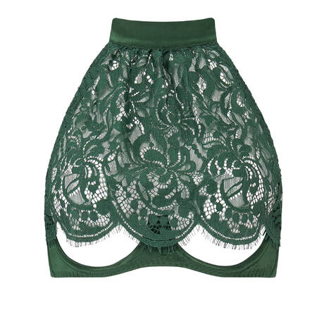 Coco de Mer 2 pieces lingerie set Isara Deep Green