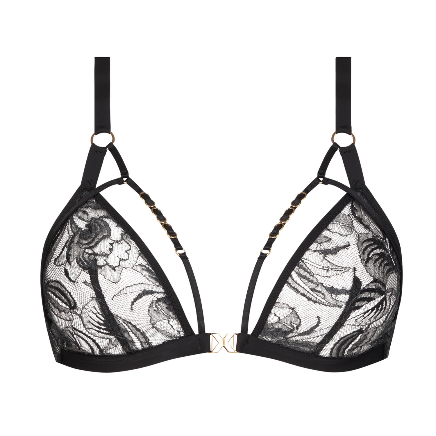 Lace triangle bra with front opening Chantelle X Spirits