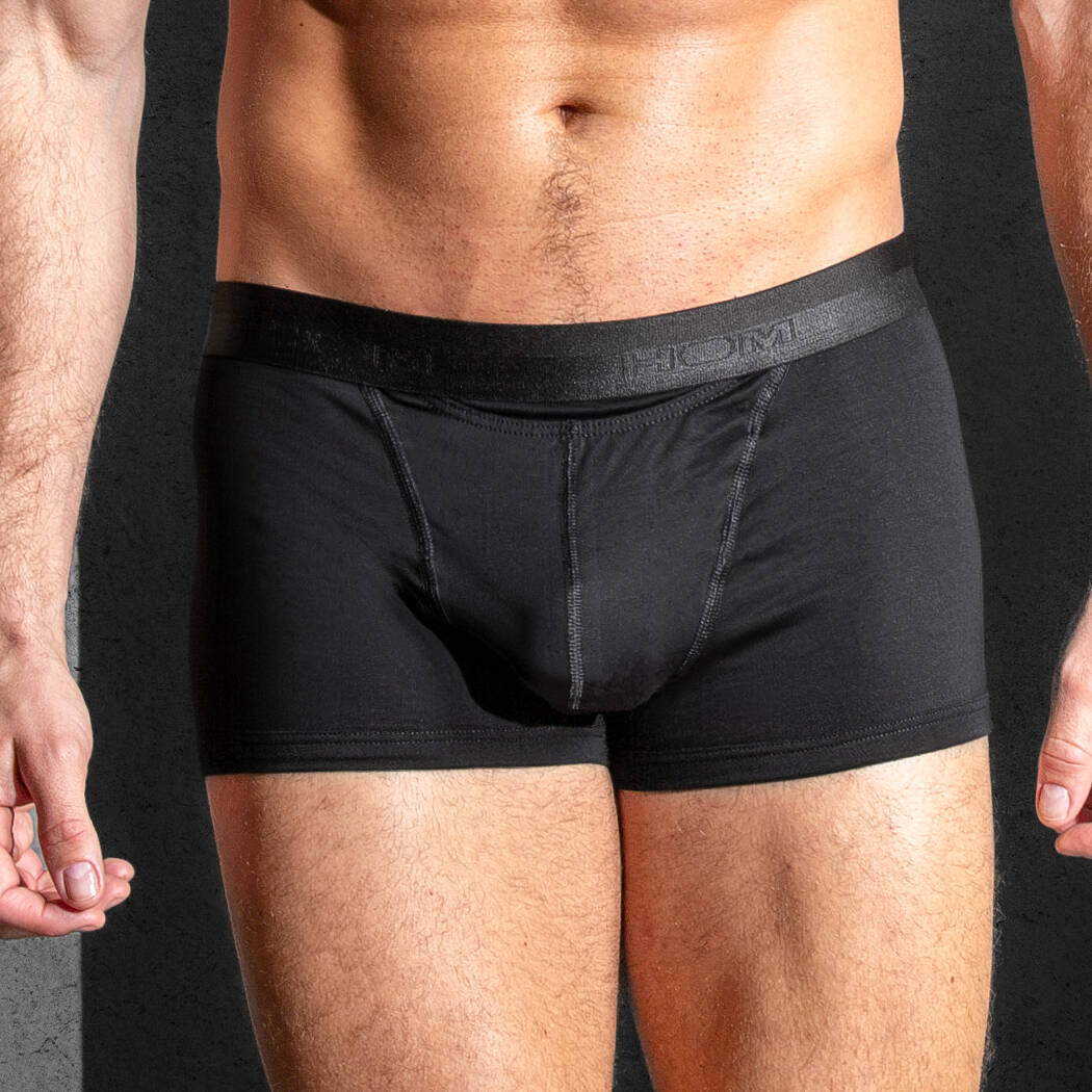 Cotton and modal men's boxer brief with HO1 opening HOM HO1
