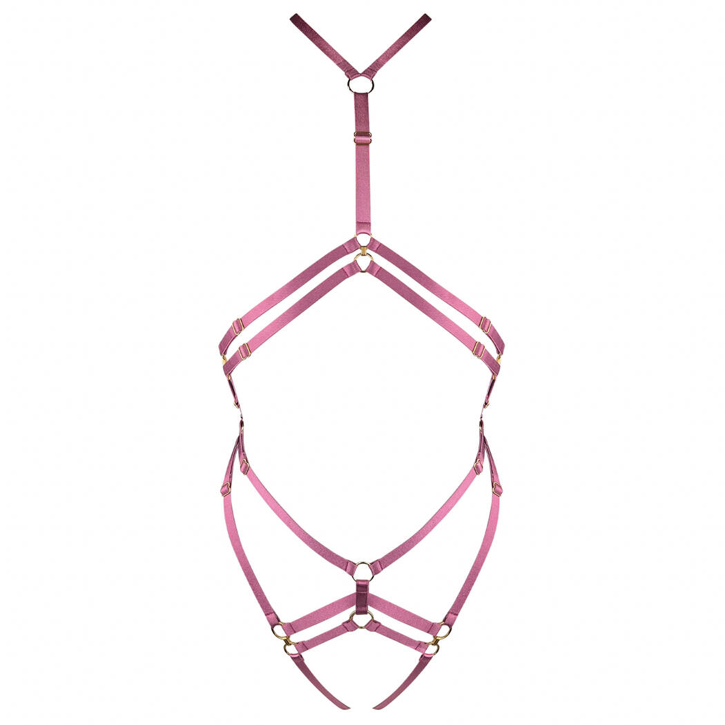 Bordelle 3 pieces lingerie set Siren Raspberry