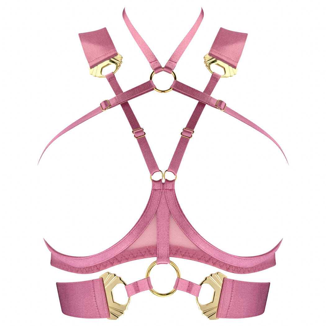 Bordelle 3 pieces lingerie set Siren Raspberry