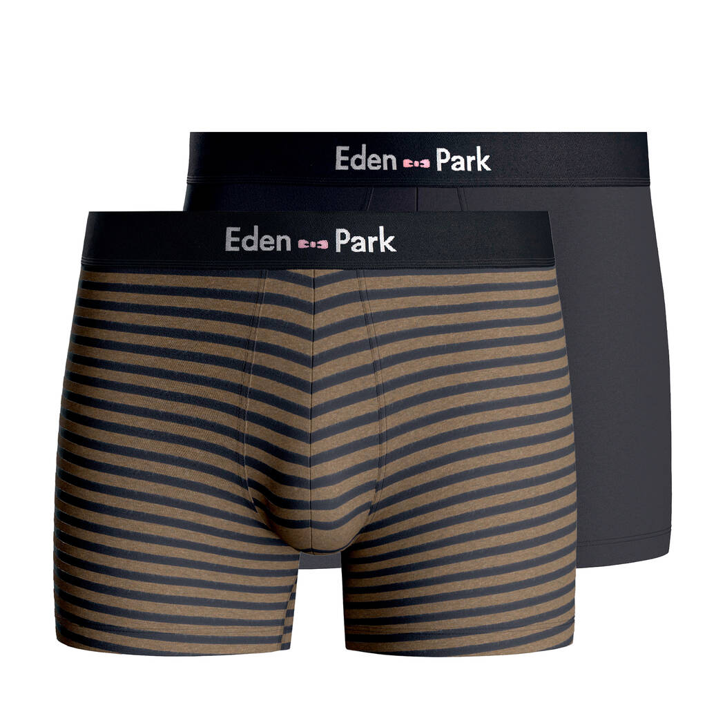 Cotton 2-pack men's boxer briefs Eden Park Stripes