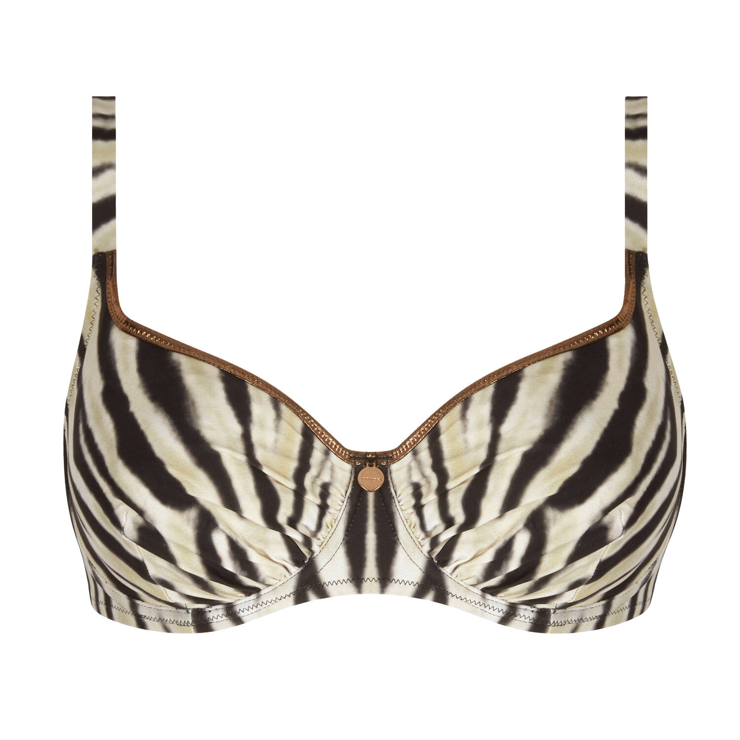 Demi-cup fitting bikini top Antigel La Tigre Blanc